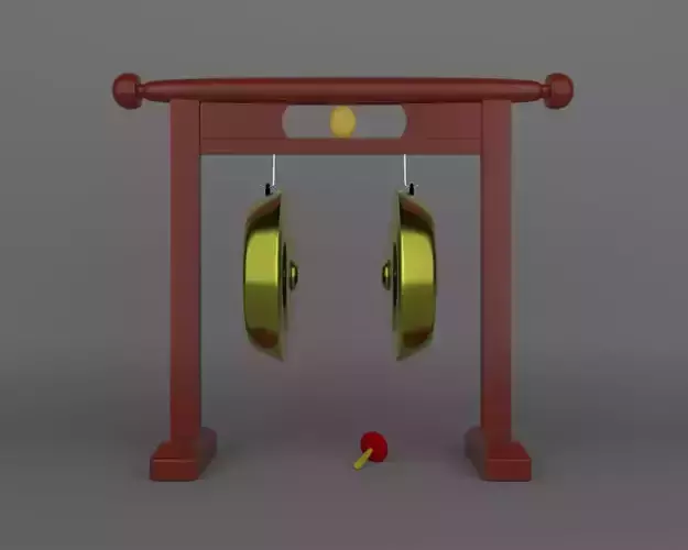 The Gong two gongs 3D model | CGTrader