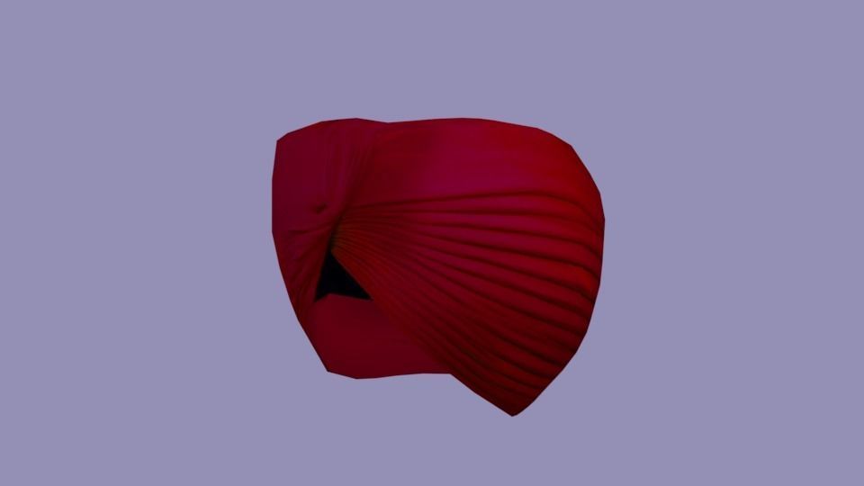 Punjabi Sikh Patiala Shahi Turban 3D model | CGTrader
