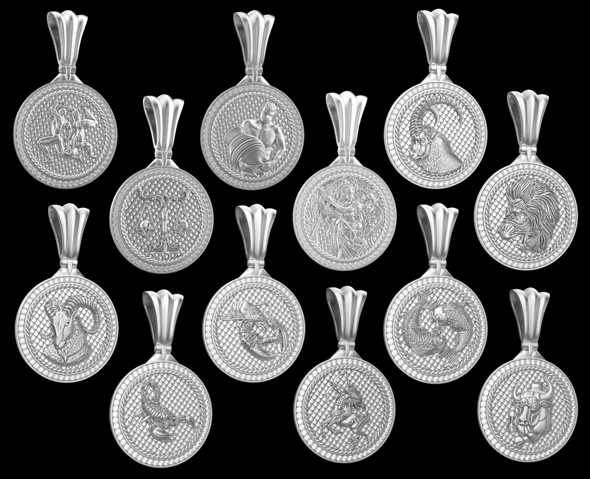 pendants zodiac 3D Model Pack | CGTrader