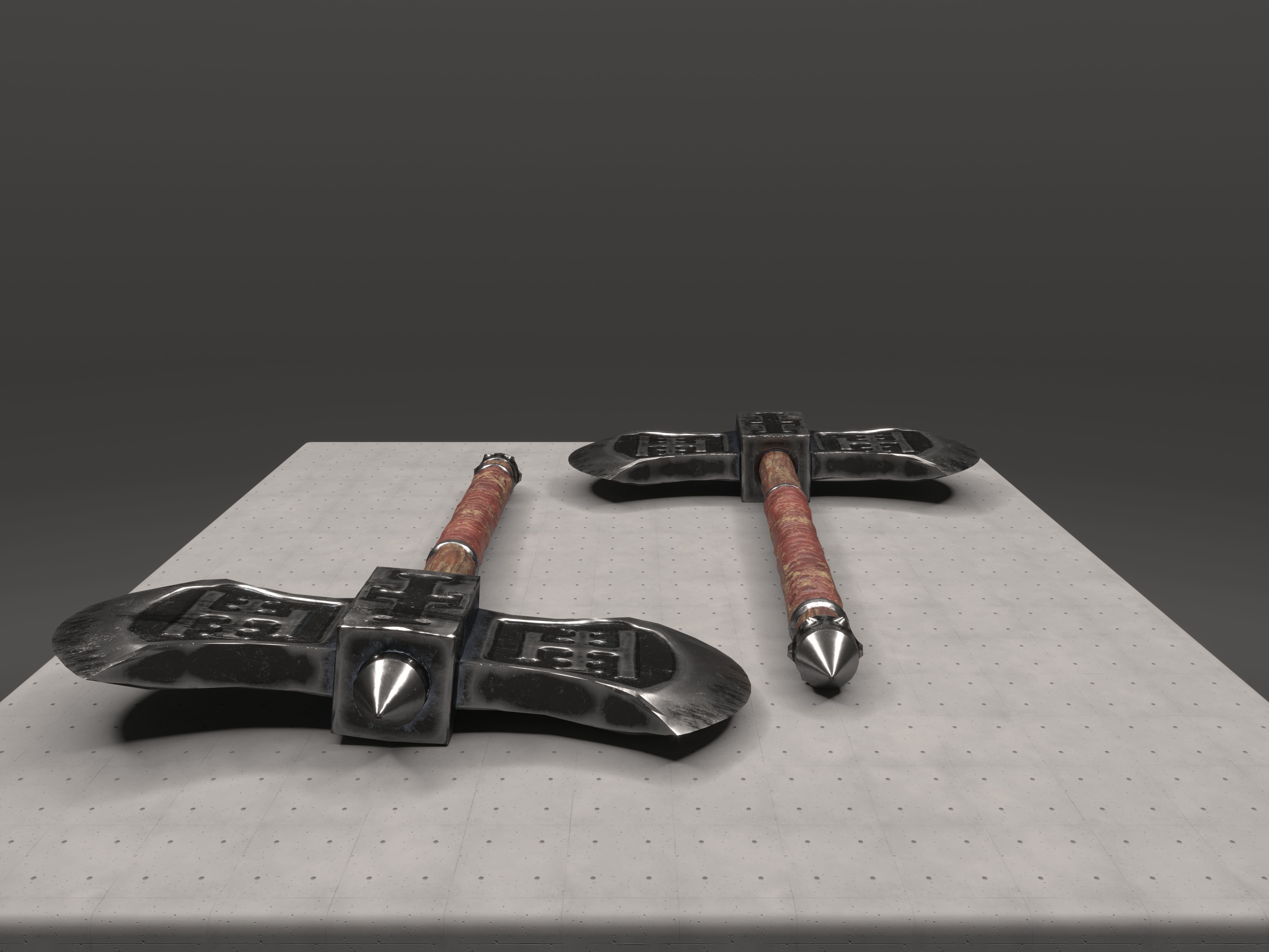 3D model Cult Double-sided Battleaxe VR / AR / low-poly | CGTrader