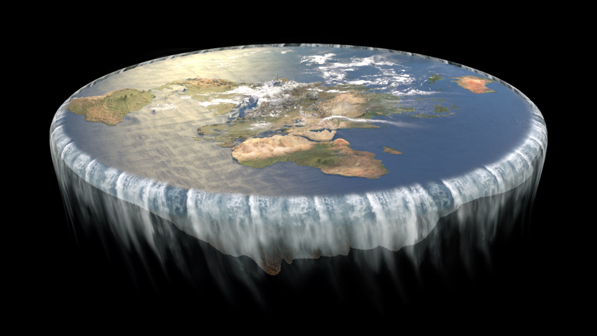 Flat Earth 3D model animated | CGTrader