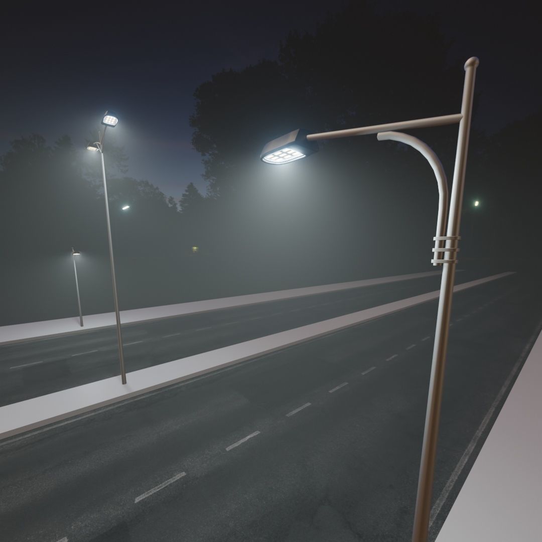 3D model Street Light Poles VR / AR / low-poly | CGTrader