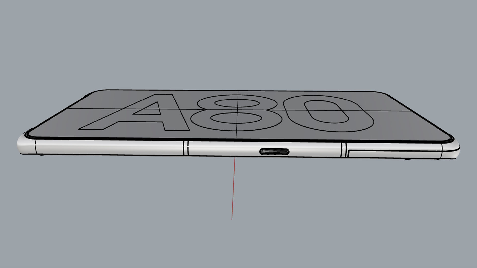 Samsung Galaxy A80 Phantom Black 3D model | CGTrader