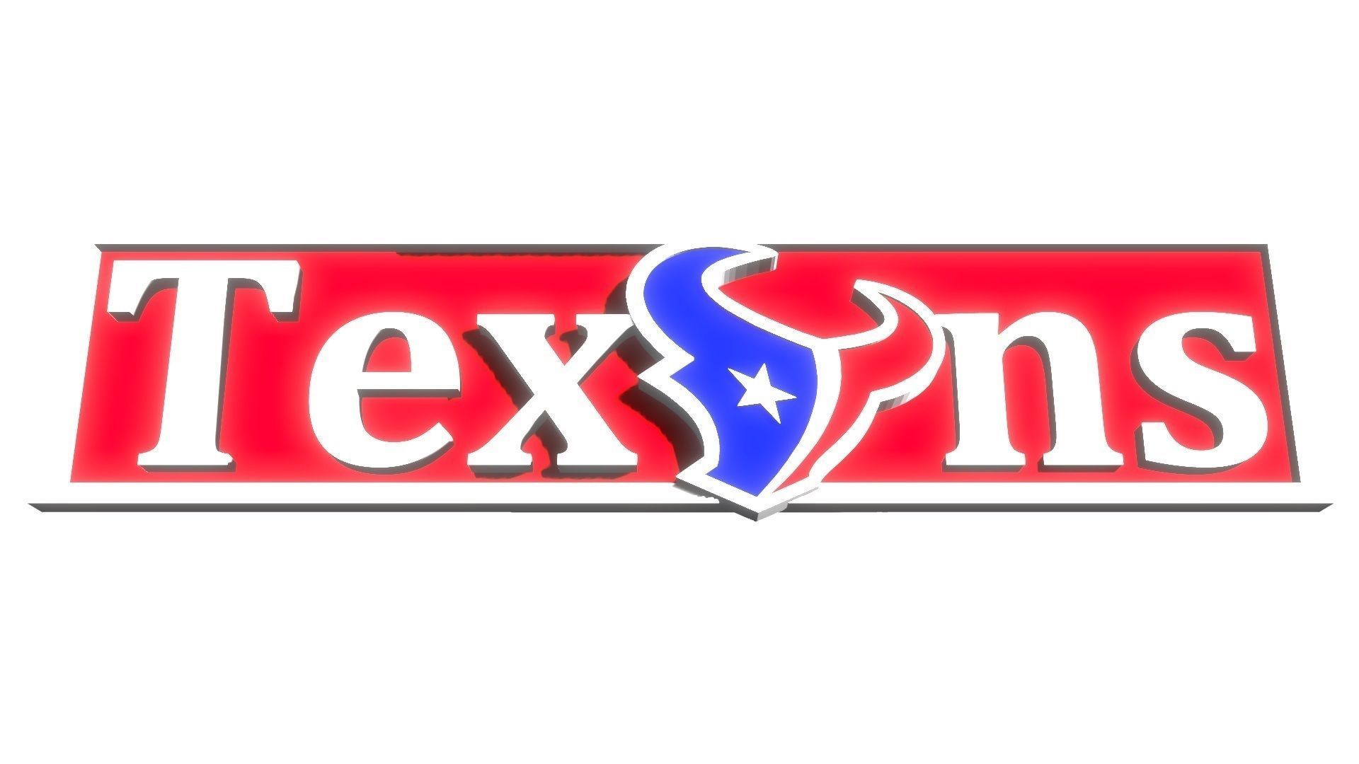 Texans NFL custom logo banner 3D model | CGTrader