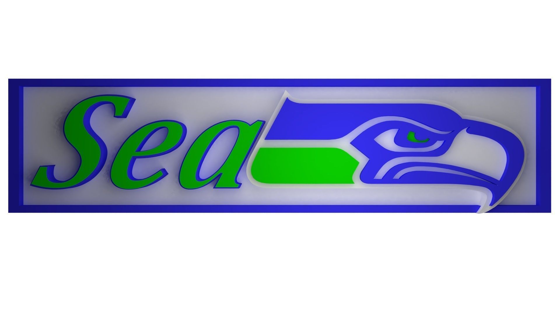 Seahawks logo banner 3D model | CGTrader