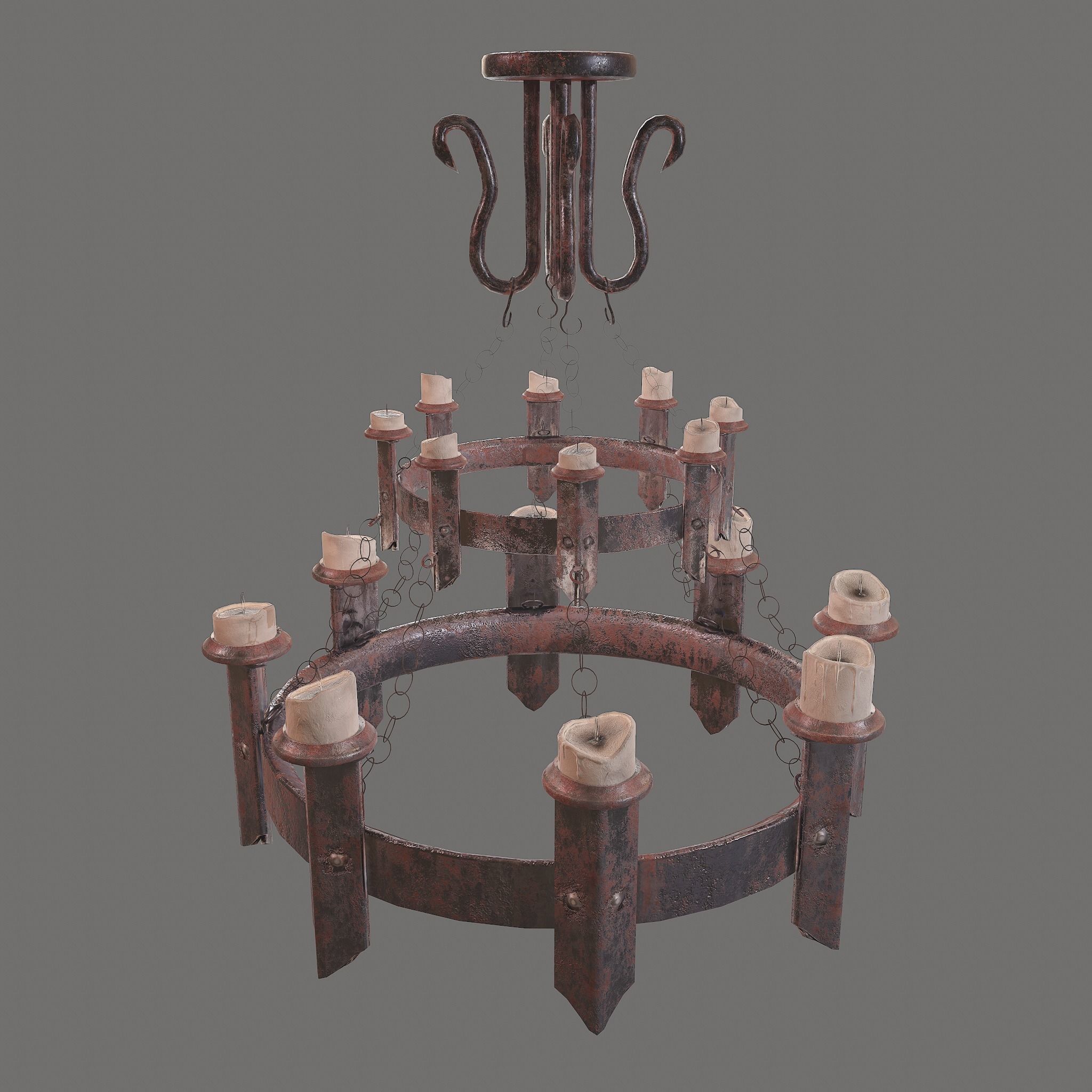 3D model Medieval Chandelier VR / AR / low-poly | CGTrader