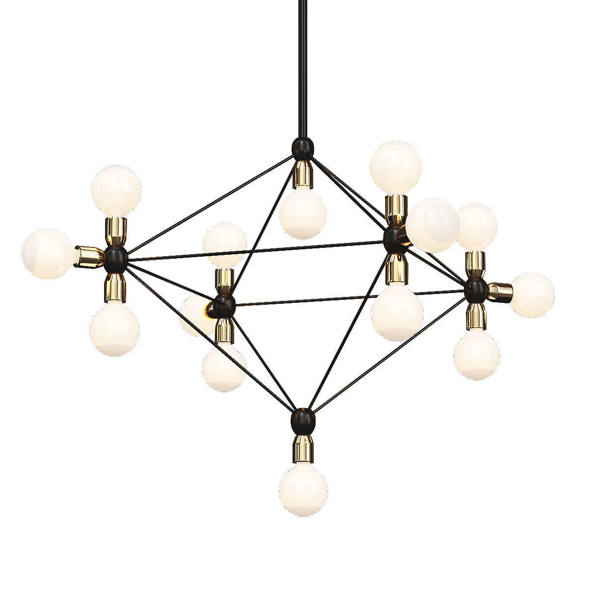 Modo Chandelier 14 Milk Bulb 3D model | CGTrader