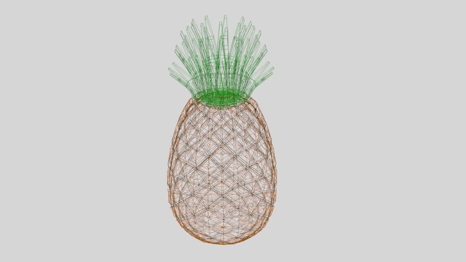 3D model Low Poly Cartoon Pineapple VR / AR / low-poly | CGTrader