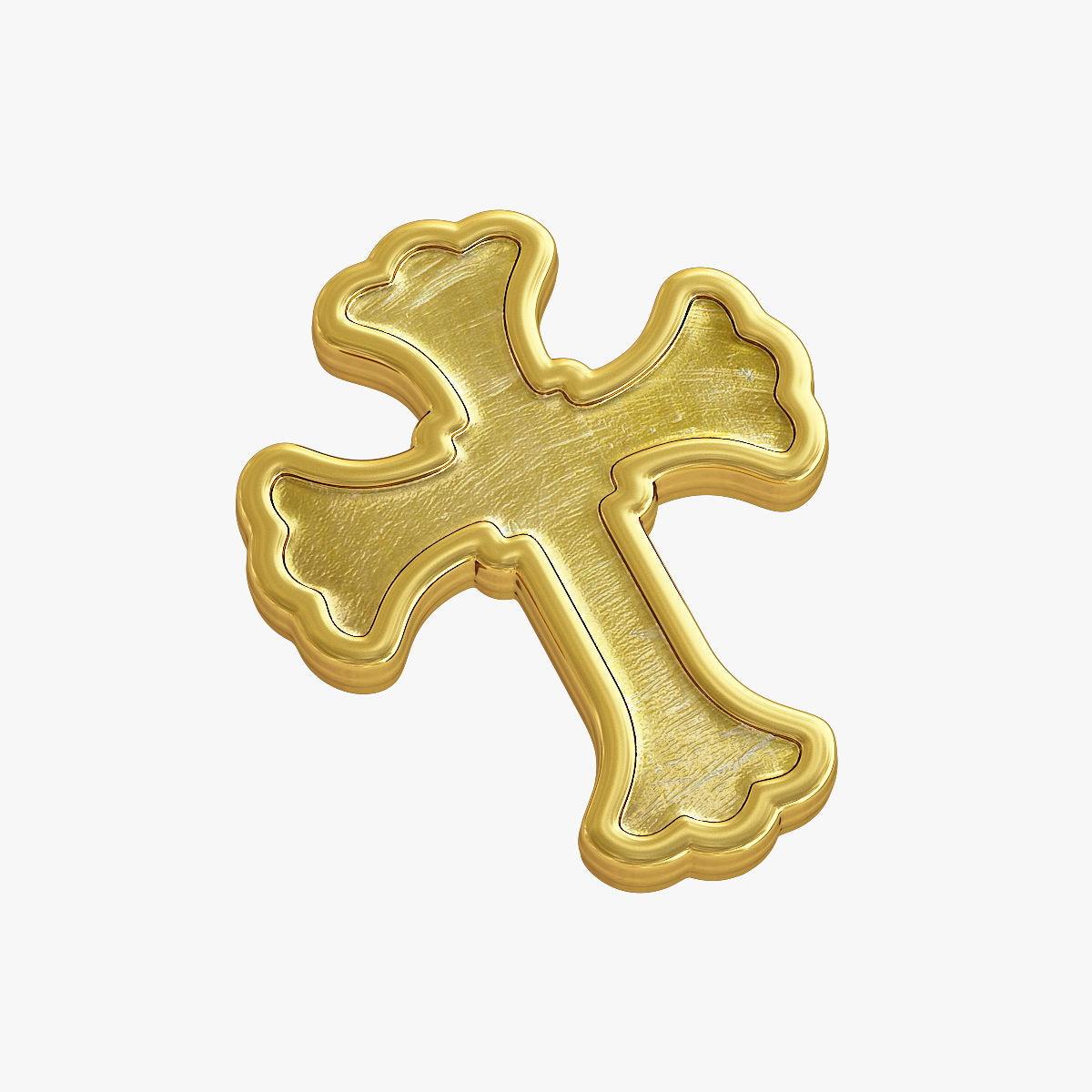 Golden cross 3D model | CGTrader