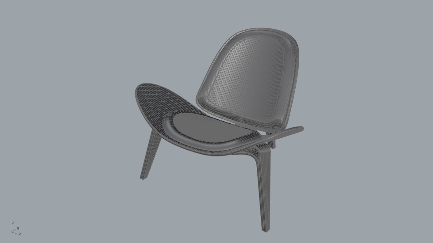 Shell Chair 3D model | CGTrader