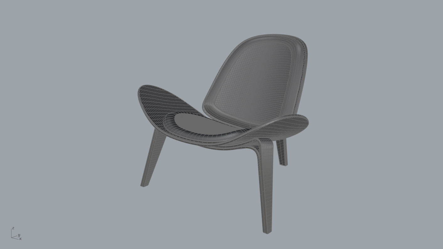 Shell Chair 3D model | CGTrader