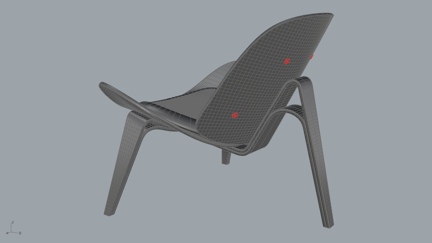 Shell Chair 3D model | CGTrader
