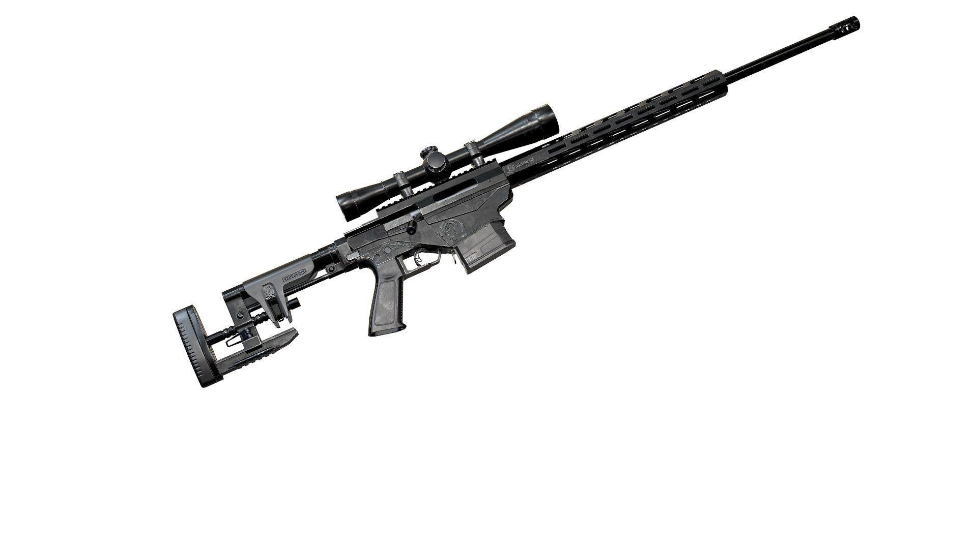 3D model Ruger Precision Rifle with Scope AAA Game Weapon VR / AR / low ...