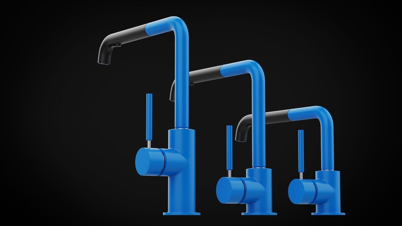 Faucet three faucets free 3D model | CGTrader