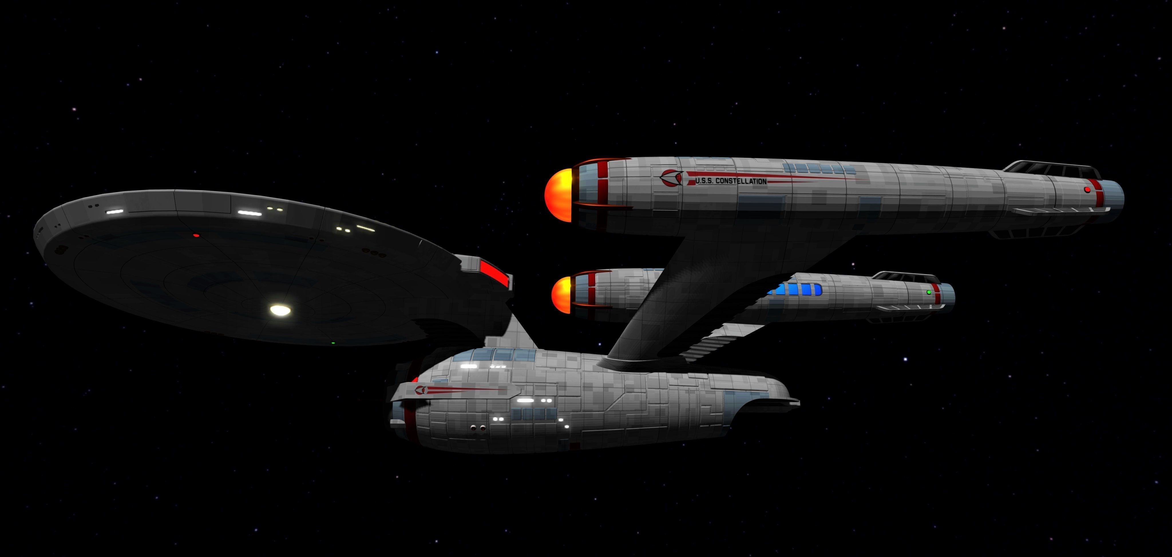 3D model STAR TREK - USS CONSTELLATION NCC-1017 VR / AR / low-poly ...