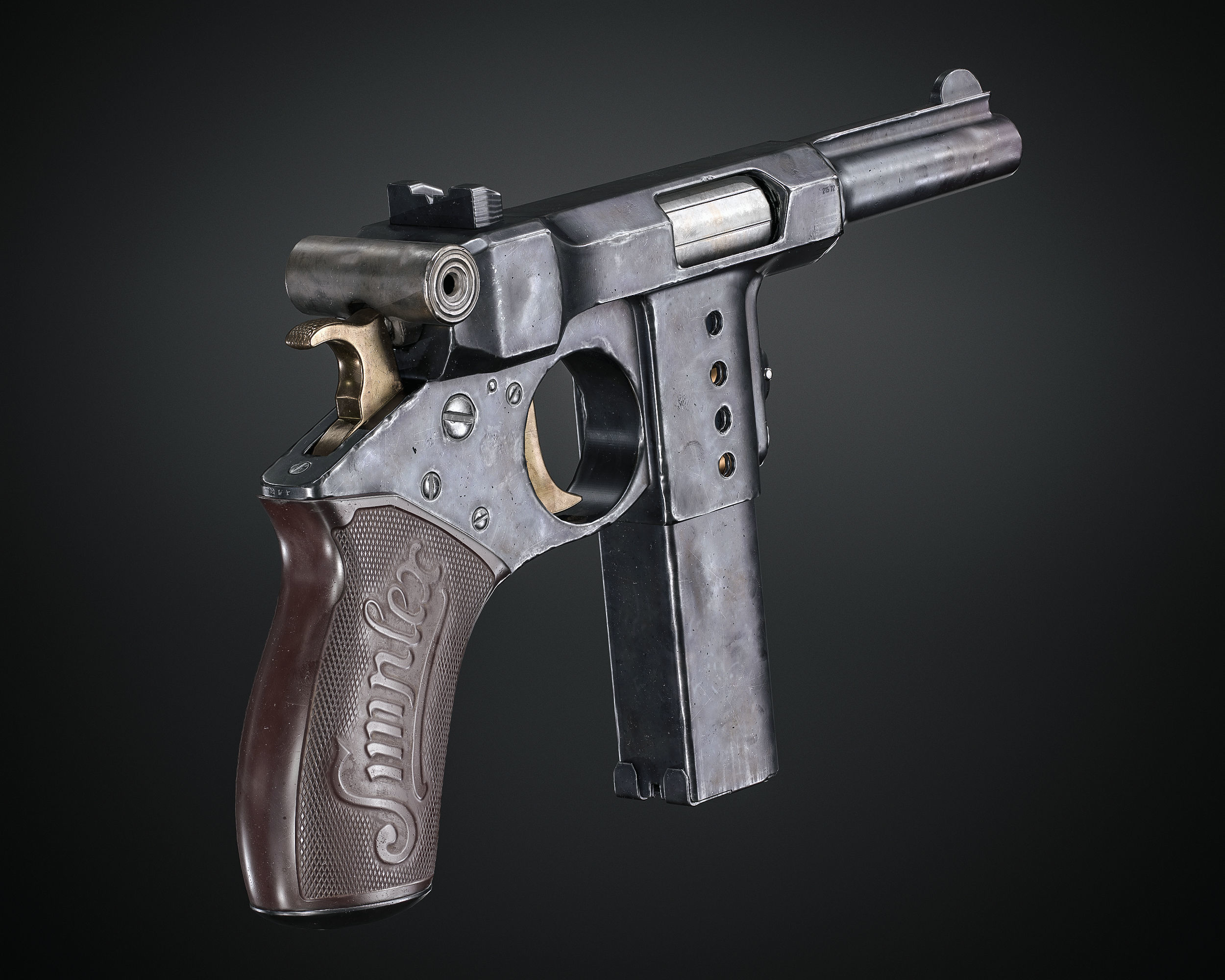 3D model Bergmann Simplex Pistol VR / AR / low-poly | CGTrader