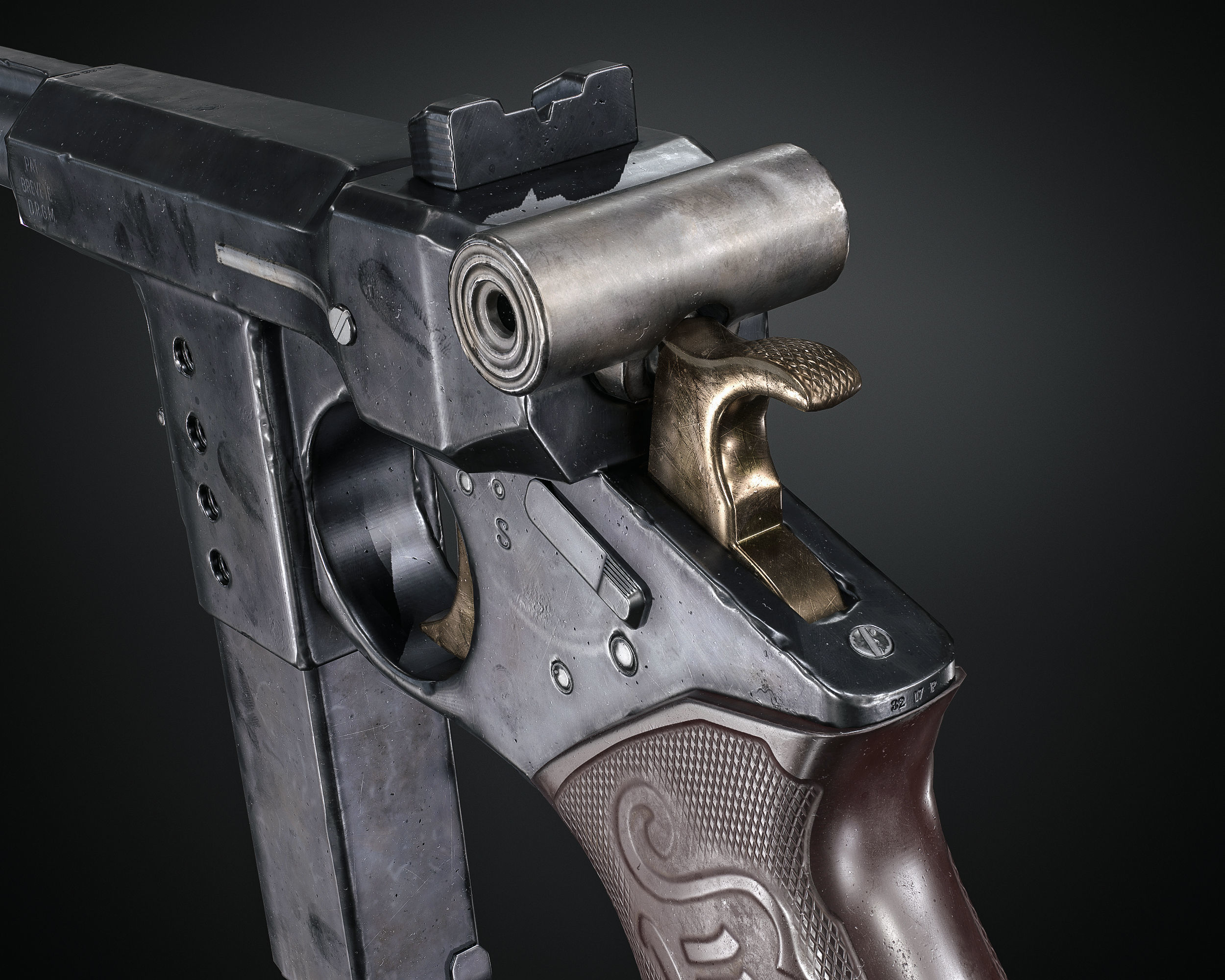 3D model Bergmann Simplex Pistol VR / AR / low-poly | CGTrader