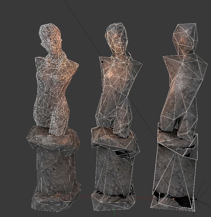 Low Poly Statue of man in woods free VR / AR / low-poly 3D model | CGTrader