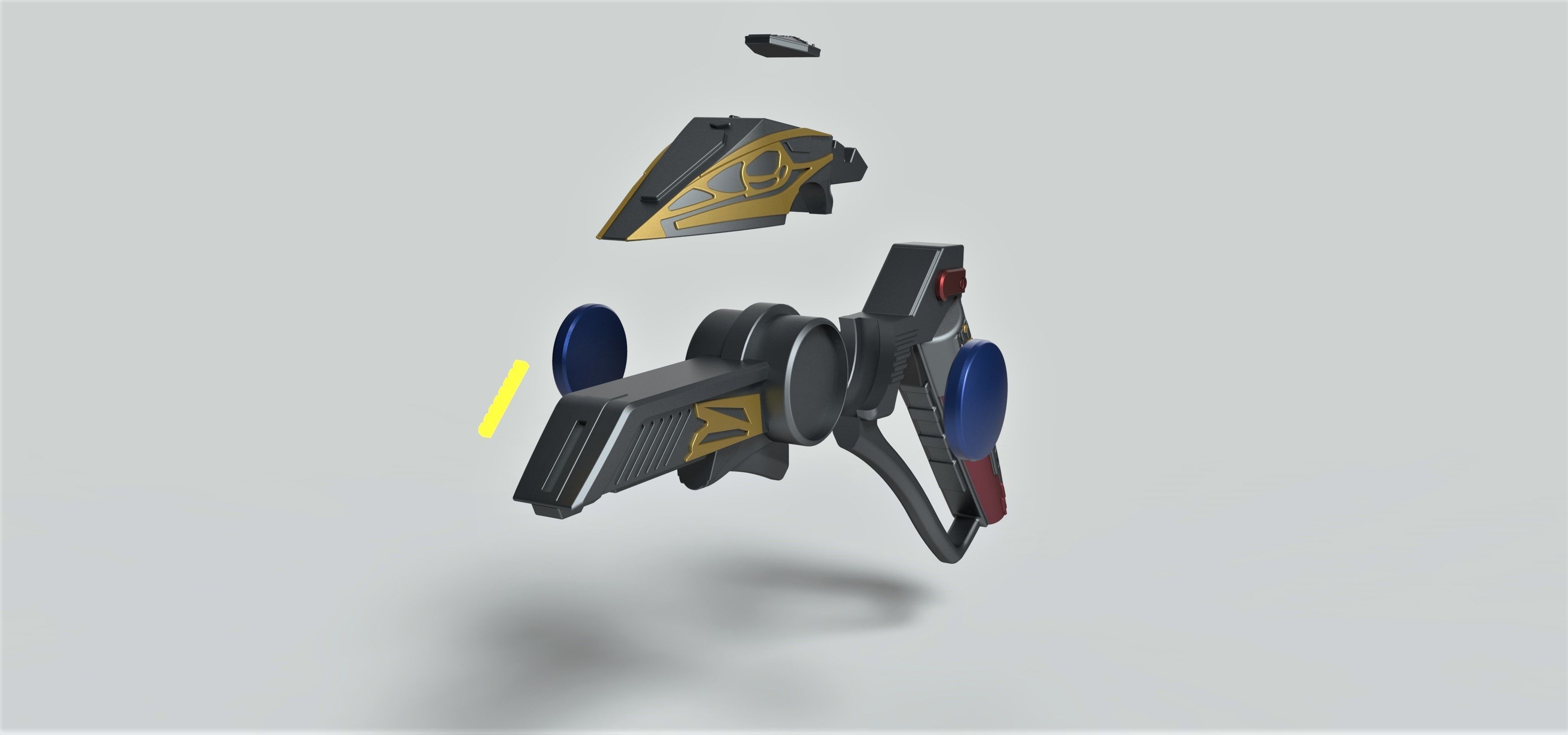 Hirogen Energy Pistol from Star Trek Voyager 3D model 3D printable ...