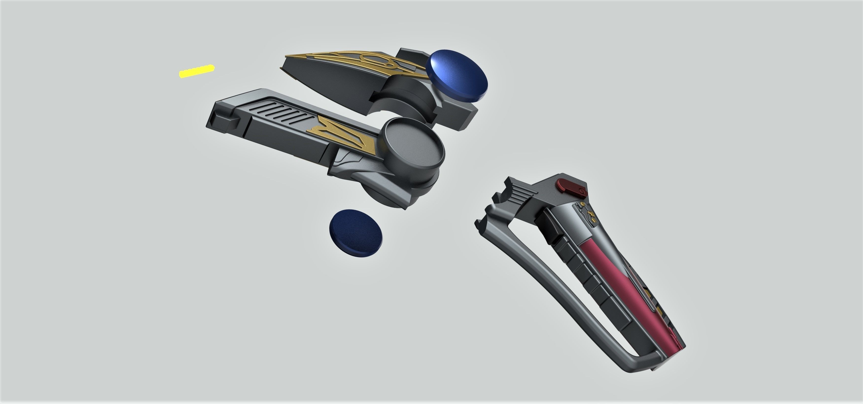 Hirogen Energy Pistol from Star Trek Voyager 3D model 3D printable ...