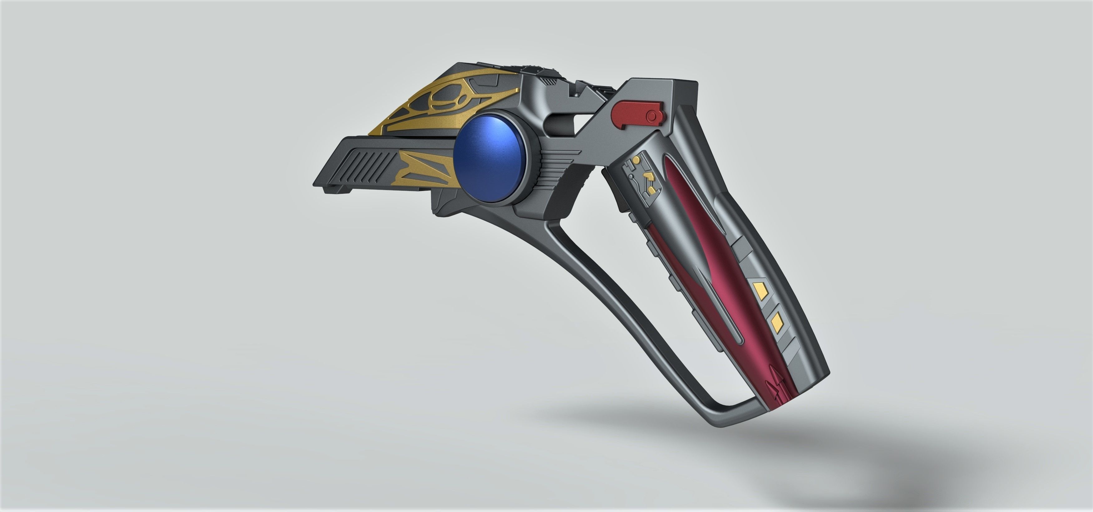 Hirogen Energy Pistol from Star Trek Voyager 3D model 3D printable ...