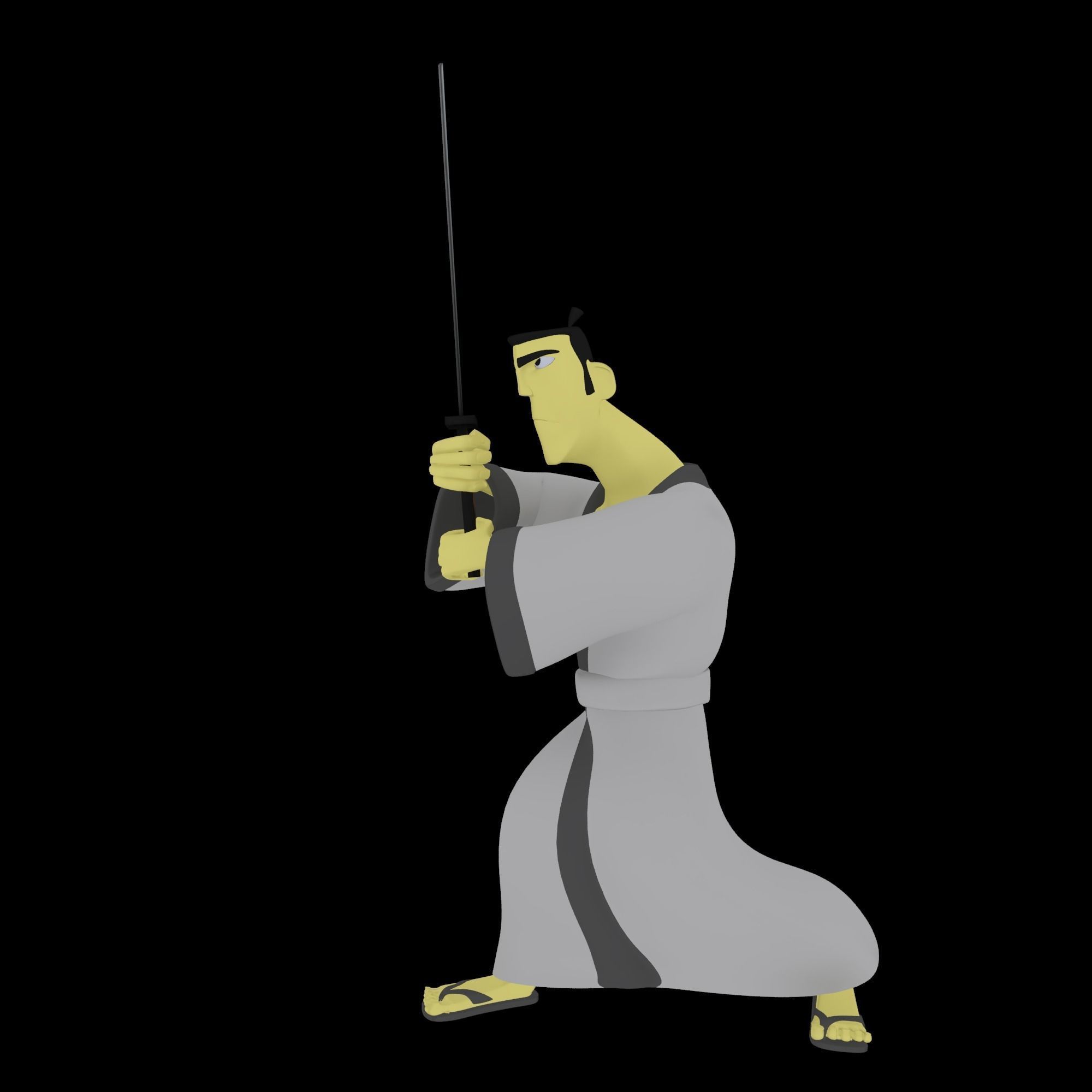 Samurai Jack 3D Model Only 3D model rigged | CGTrader