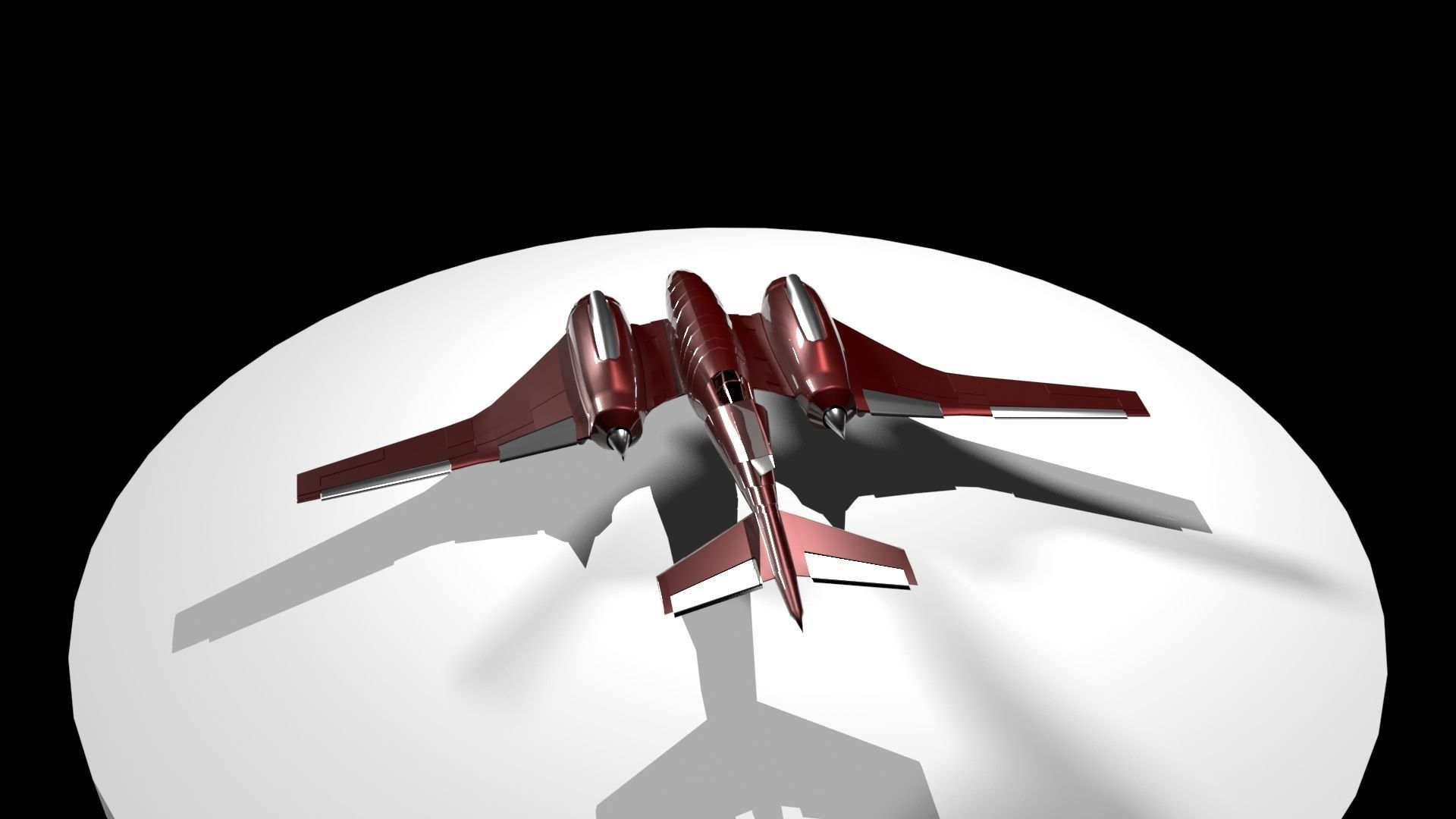 scifi red racing plane 3D model | CGTrader