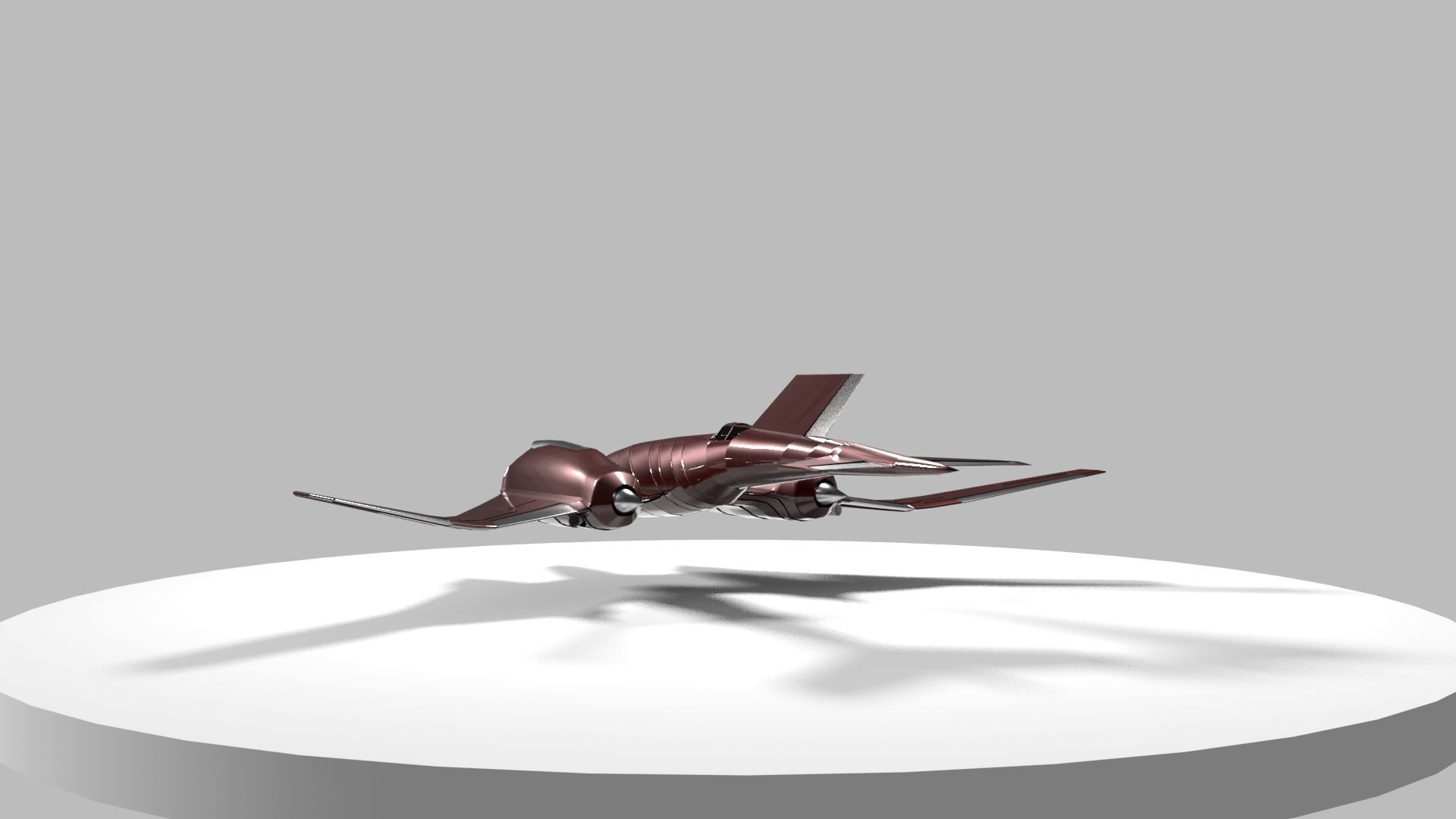 scifi red racing plane 3D model | CGTrader