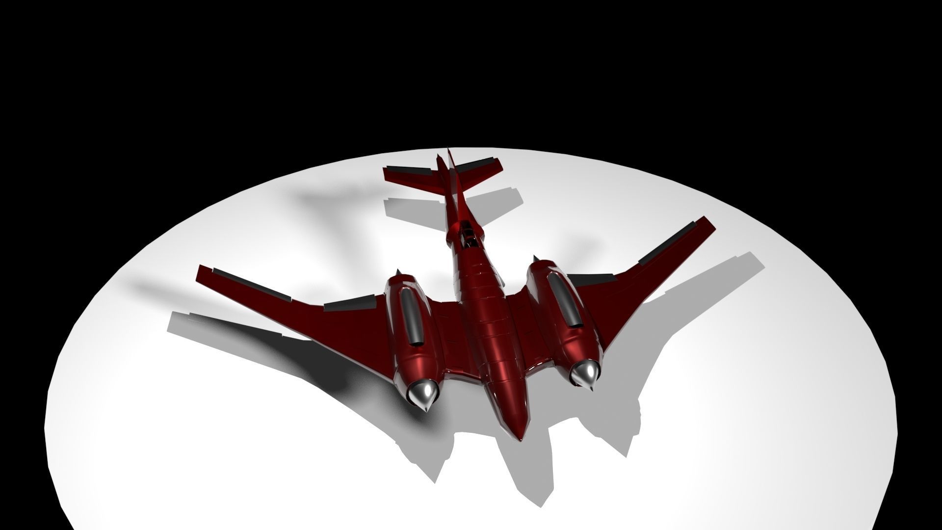 scifi red racing plane 3D model | CGTrader