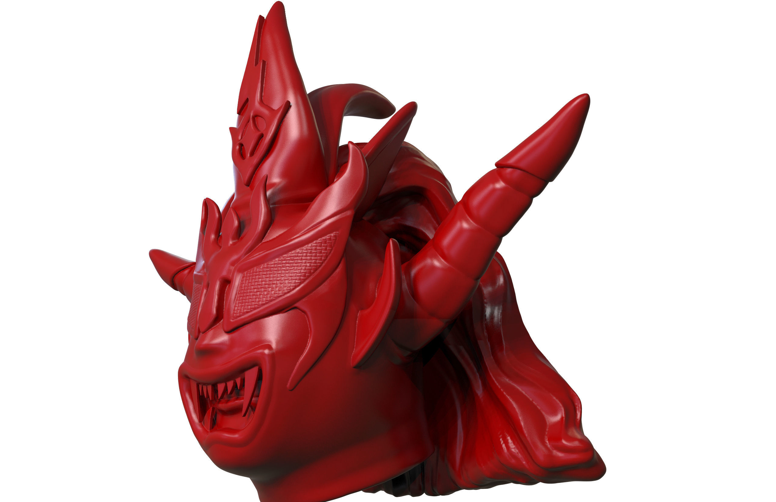 Red mask guy 3D printable portrait sculpture 3D model 3D printable ...