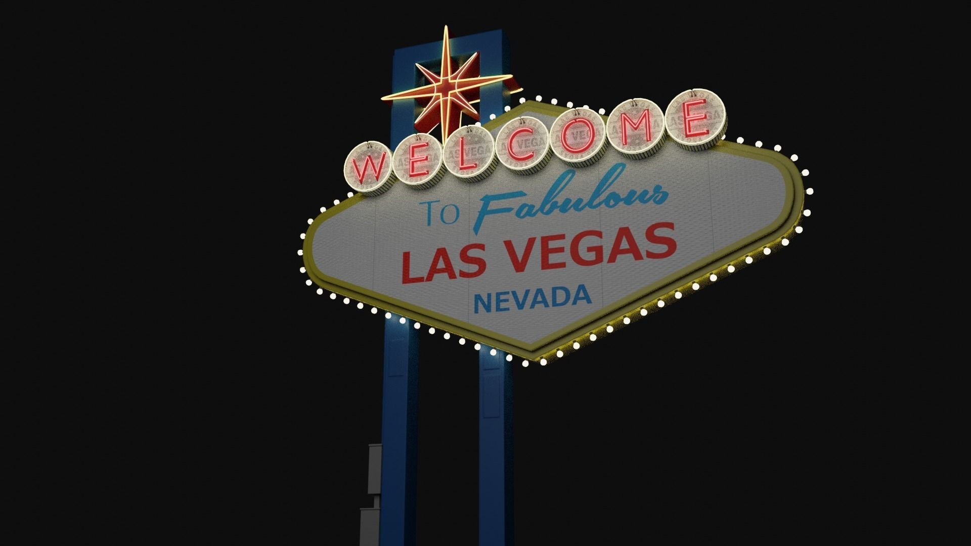 Las Vegas Sign 3D model | CGTrader