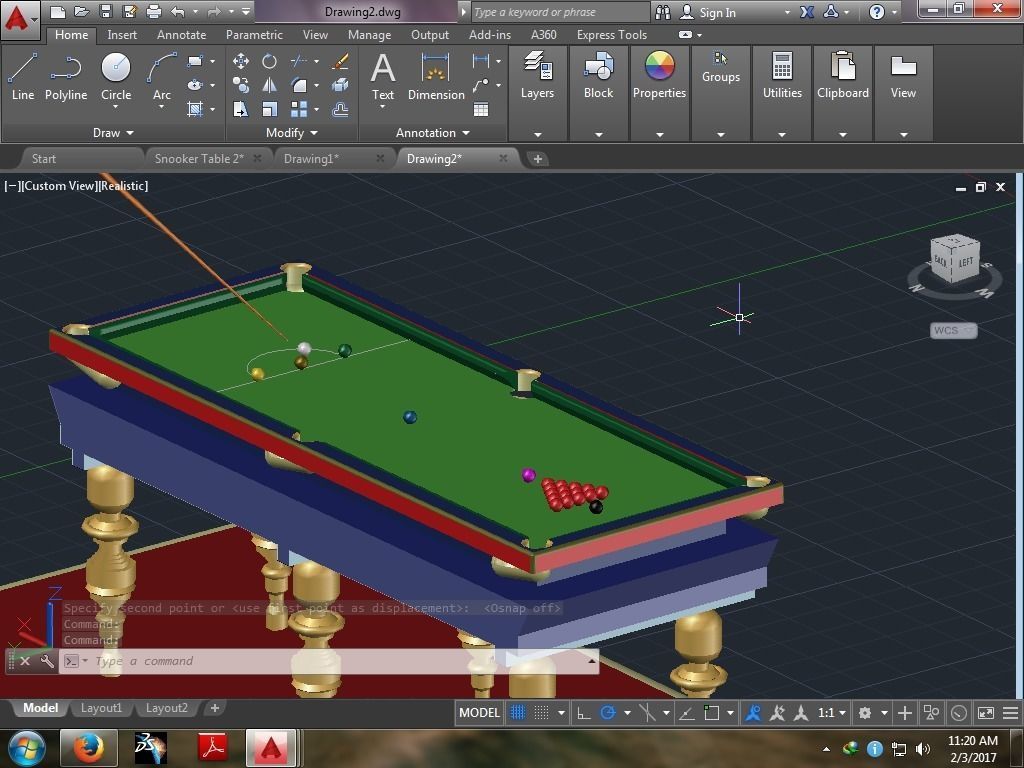 Snooker Mini table 3D model | CGTrader