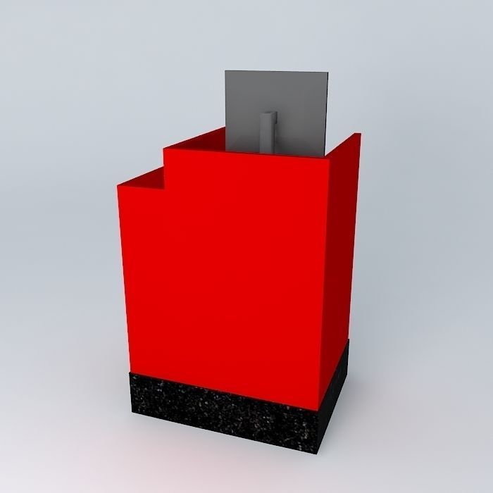 Cashier computer desk free 3D model | CGTrader