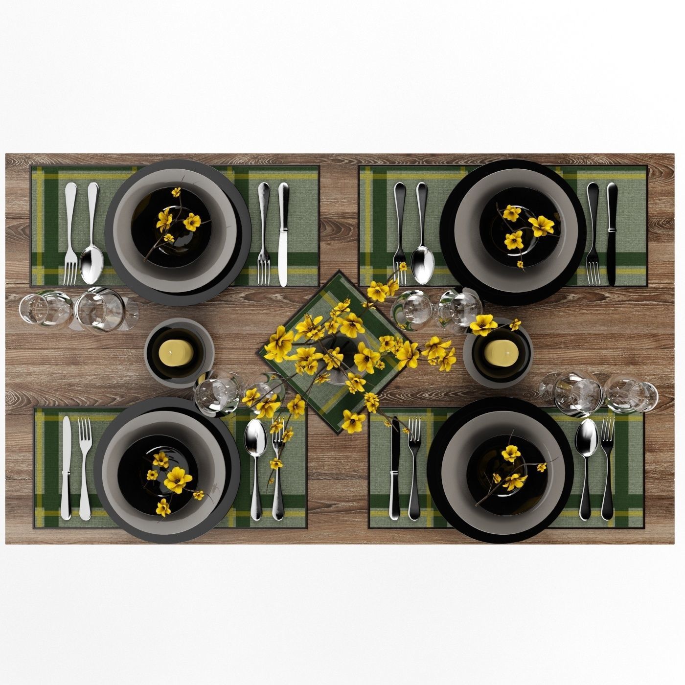 Table serving 2 3D model | CGTrader