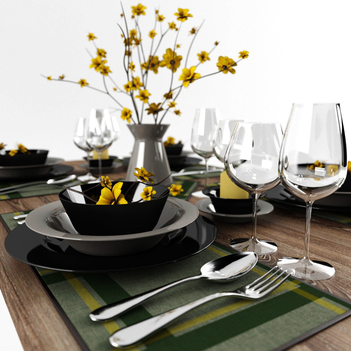 Table serving 2 3D model | CGTrader