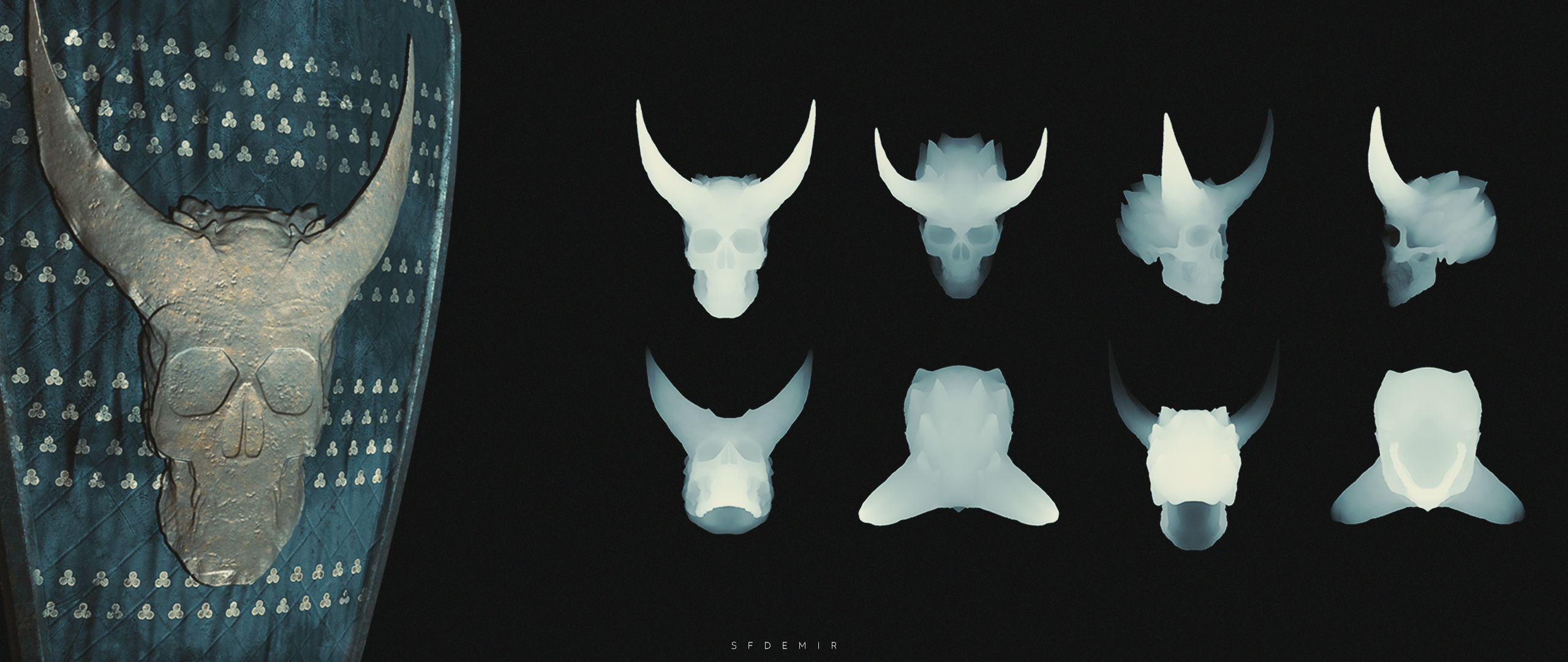 Skeleton King Skull Alpha Map Pack Texture | CGTrader