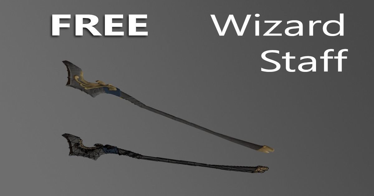Wizard Staff free VR / AR / low-poly 3D model | CGTrader