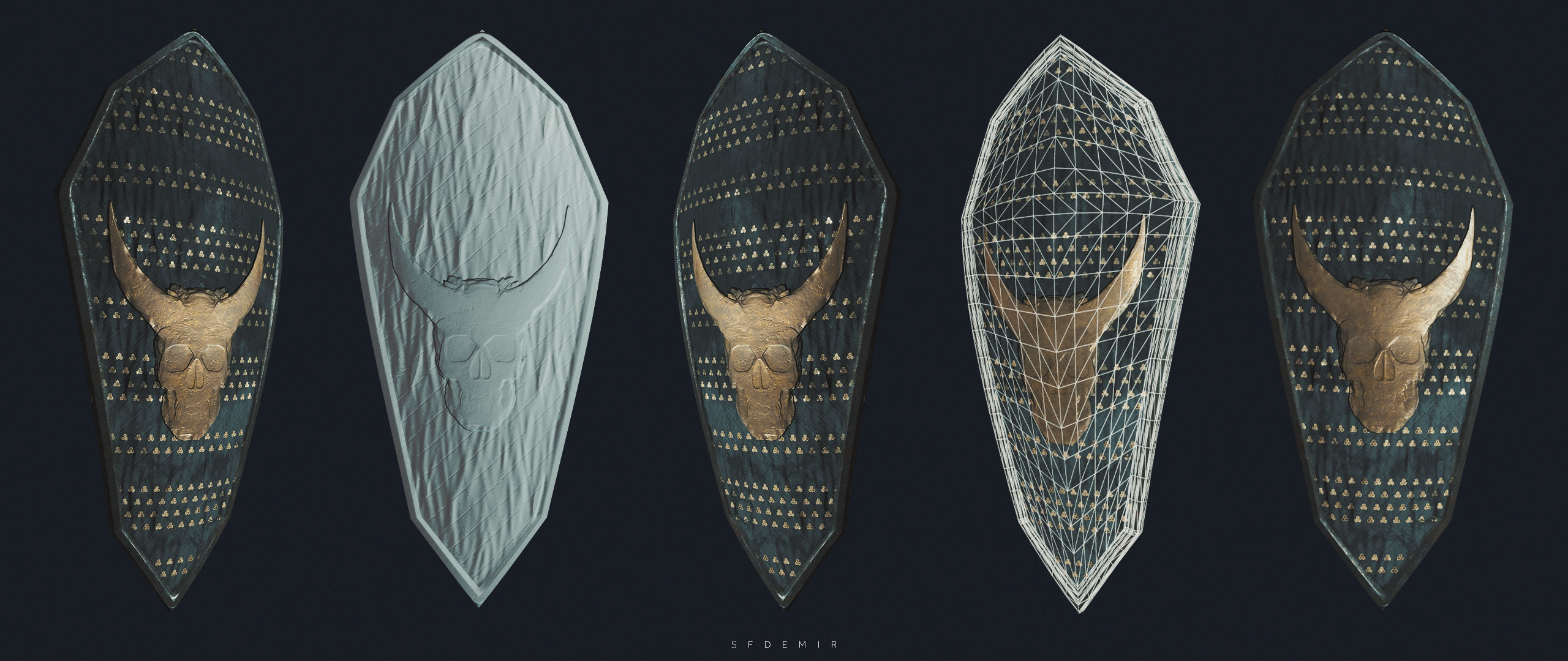 Skeleton Shield free 3D model | CGTrader