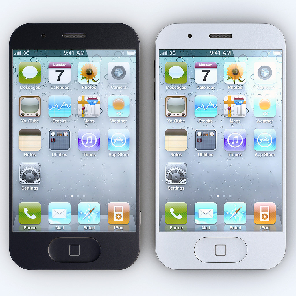 Iphone 5 concept design free 3D Model .max .obj .3ds .fbx .lwo .lw .lws ...