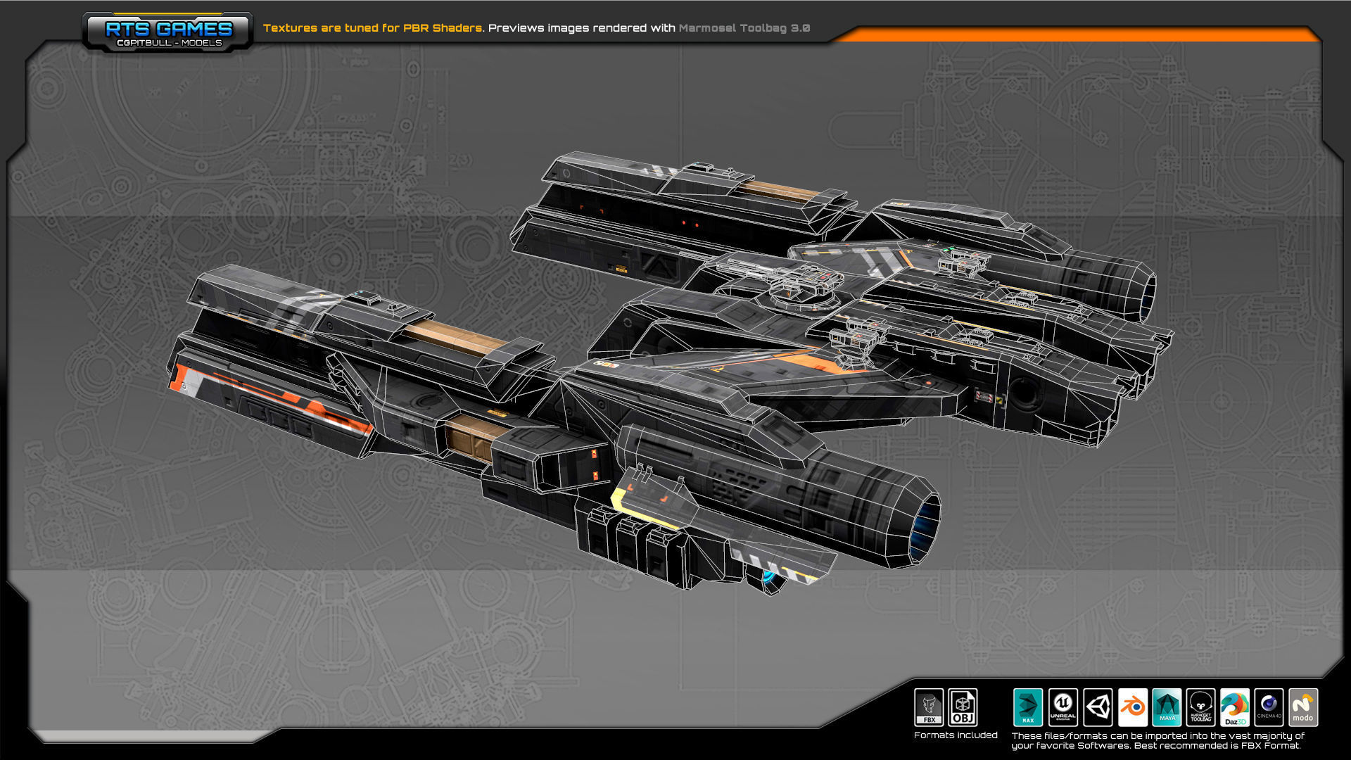 3D model Federation Light Frigate GK3 VR / AR / low-poly | CGTrader
