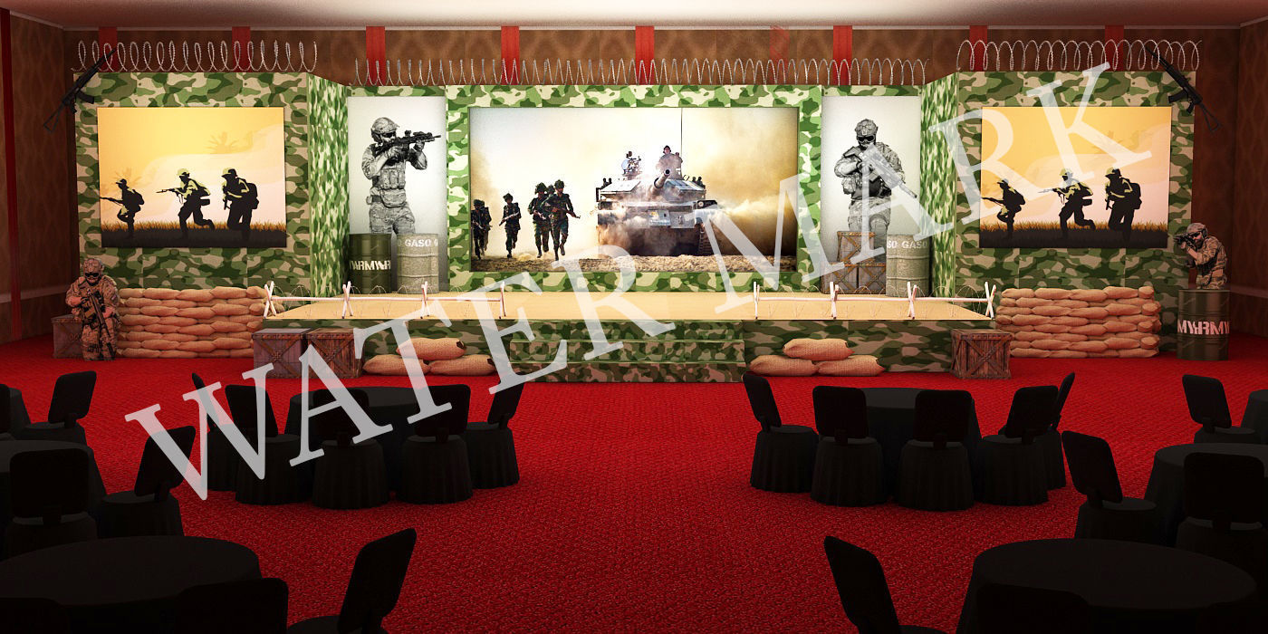 Army stage event 3D model | CGTrader