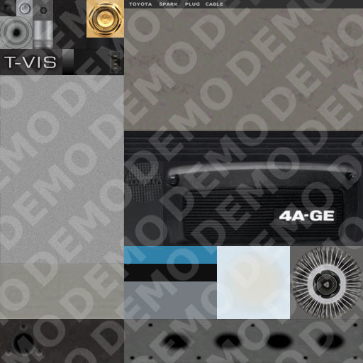 3D model Toyota 4AGE Bluetop engine VR / AR / low-poly | CGTrader