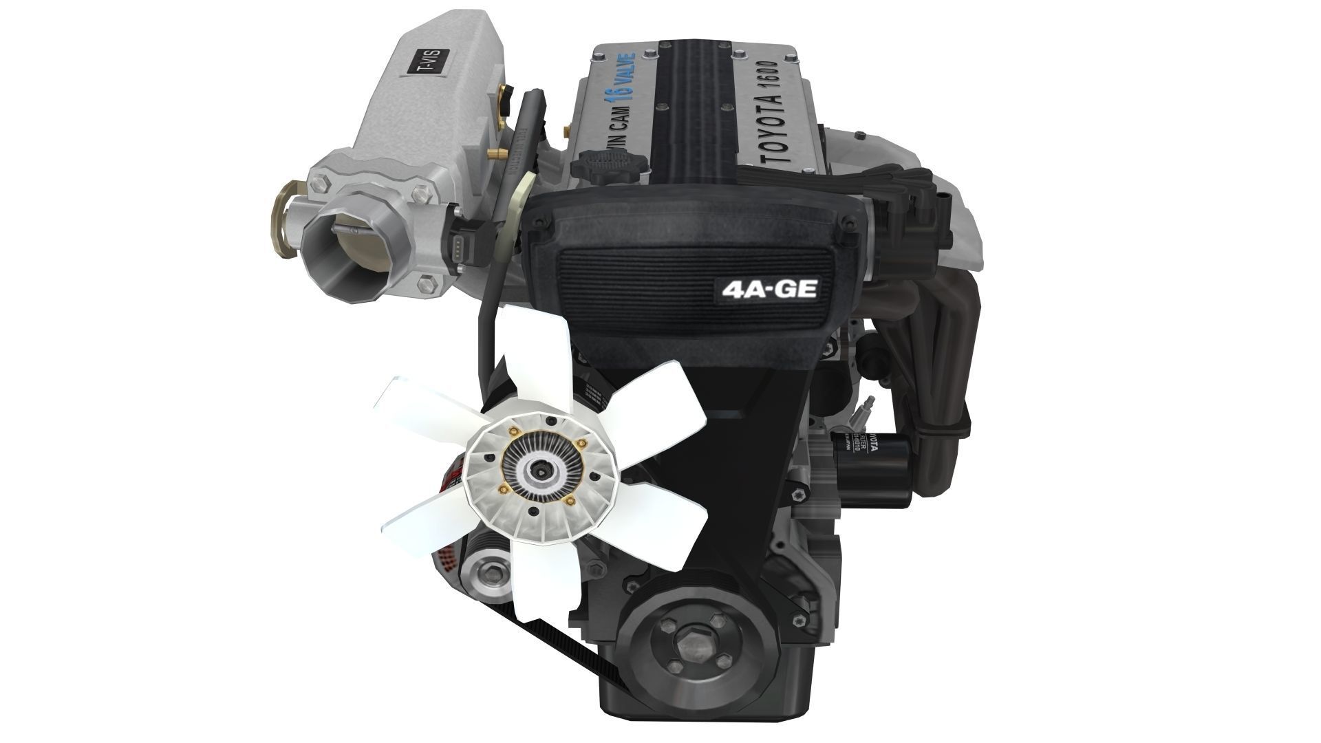 3D model Toyota 4AGE Bluetop engine VR / AR / low-poly | CGTrader