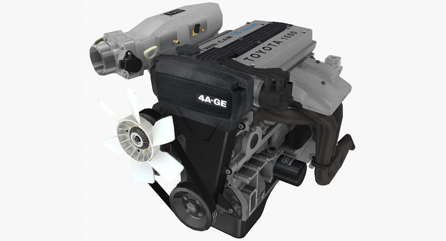 Toyota 4AGE Bluetop engine 3D model | CGTrader