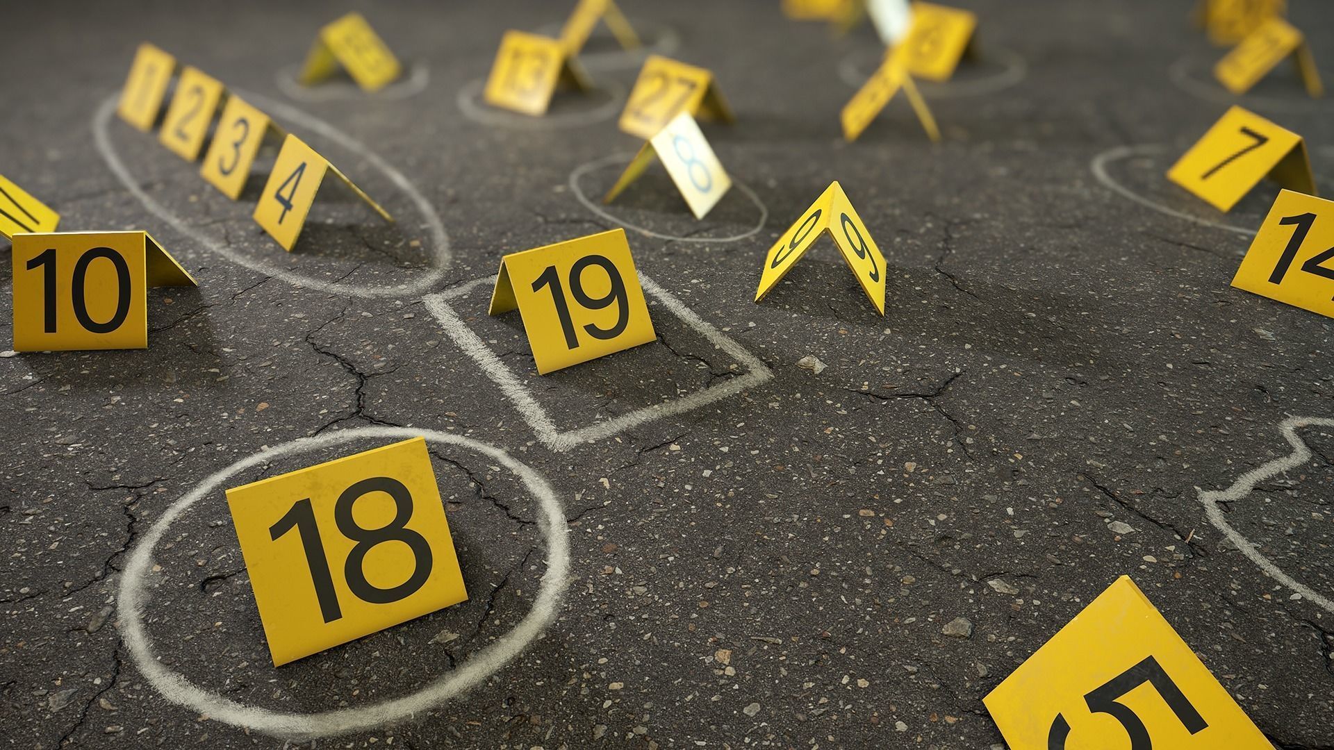 3D model Crime Scenes - Signs and Marks VR / AR / low-poly | CGTrader