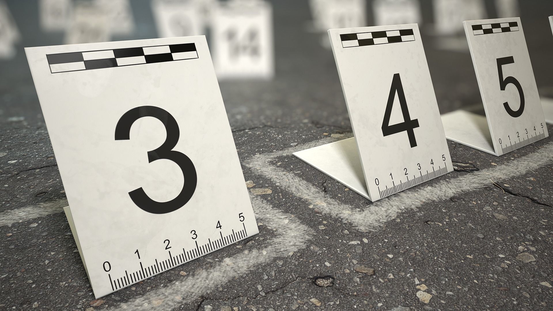 3D model Crime Scenes - Signs and Marks VR / AR / low-poly | CGTrader