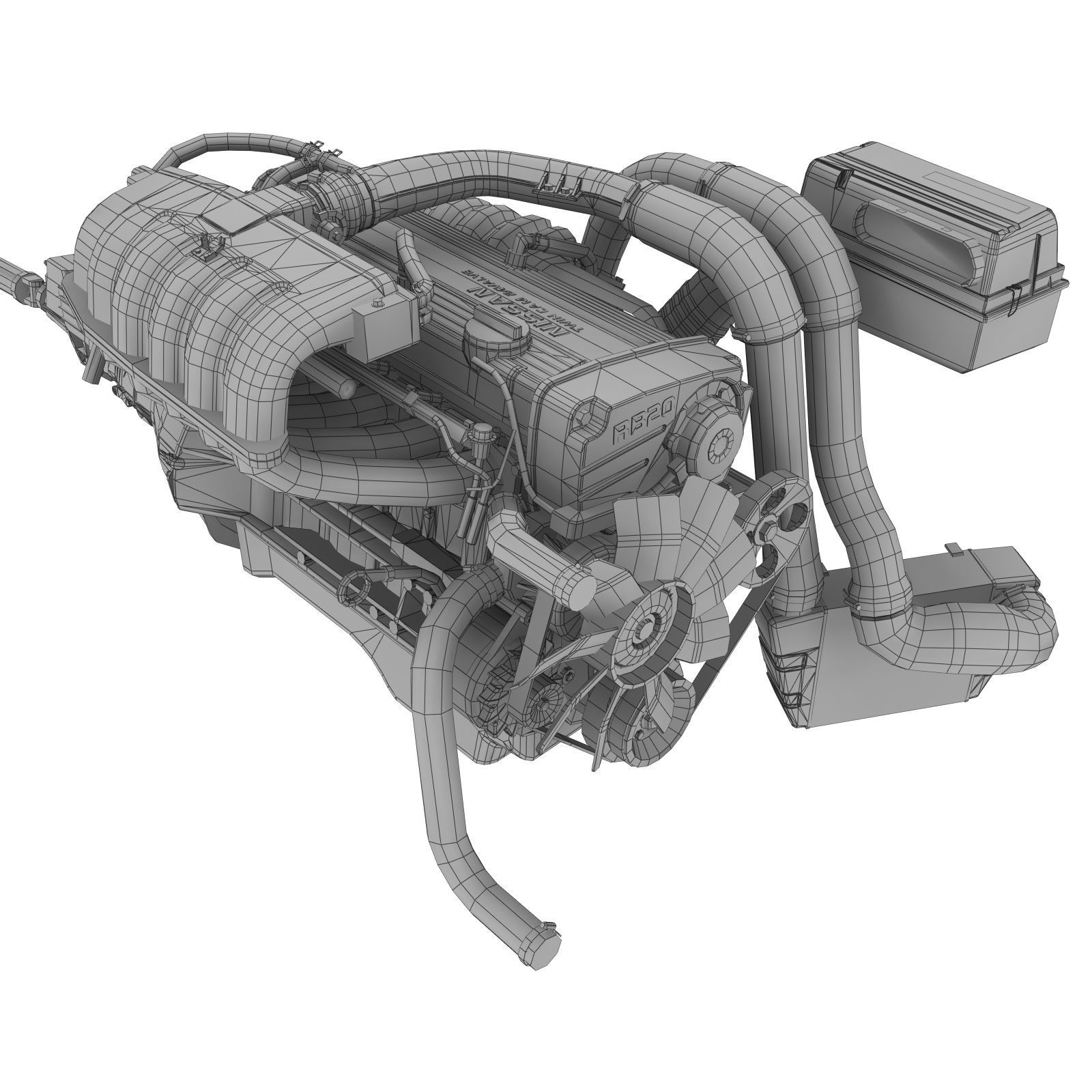 3D model Nissan RB20DET engine VR / AR / low-poly | CGTrader
