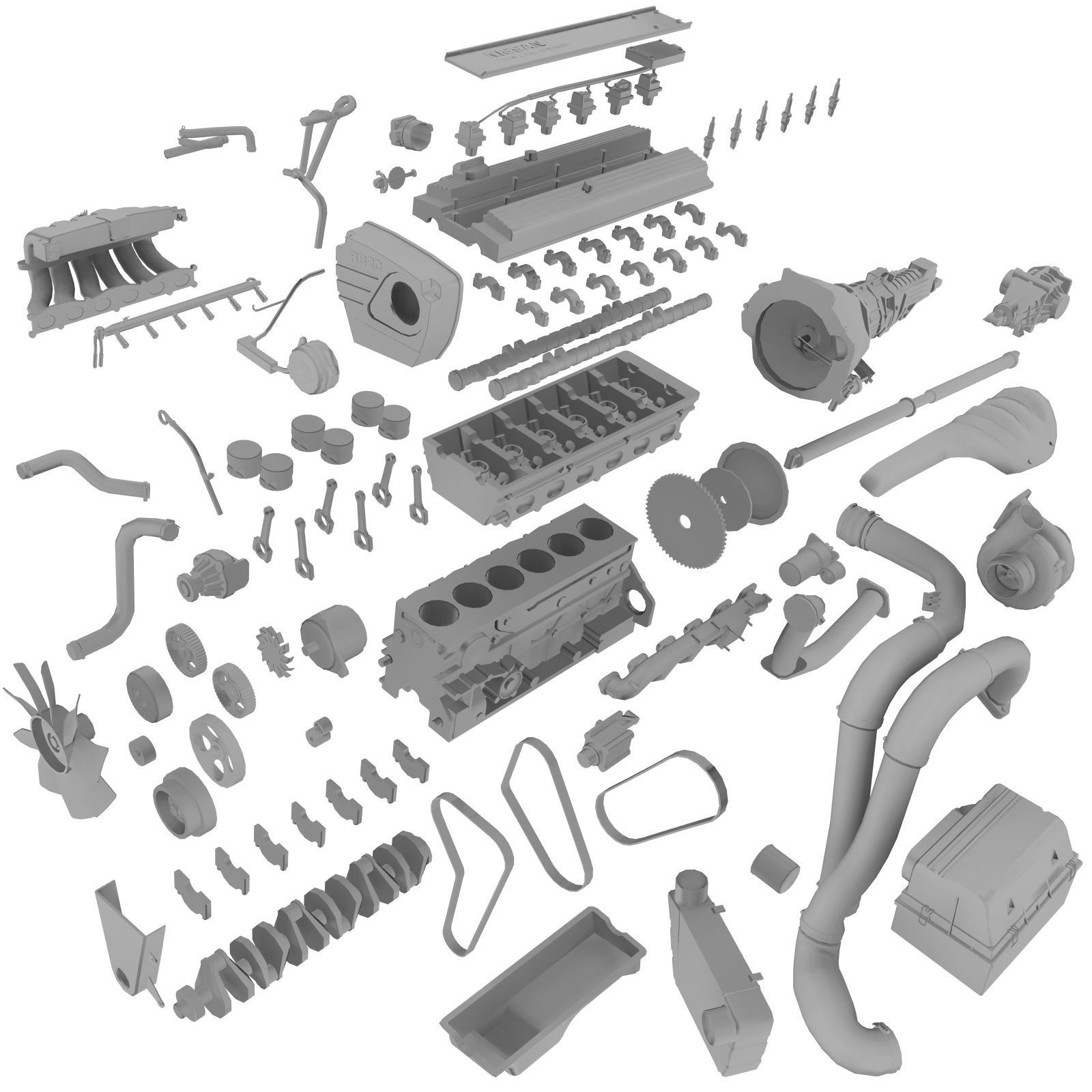 3D model Nissan RB20DET engine VR / AR / low-poly | CGTrader