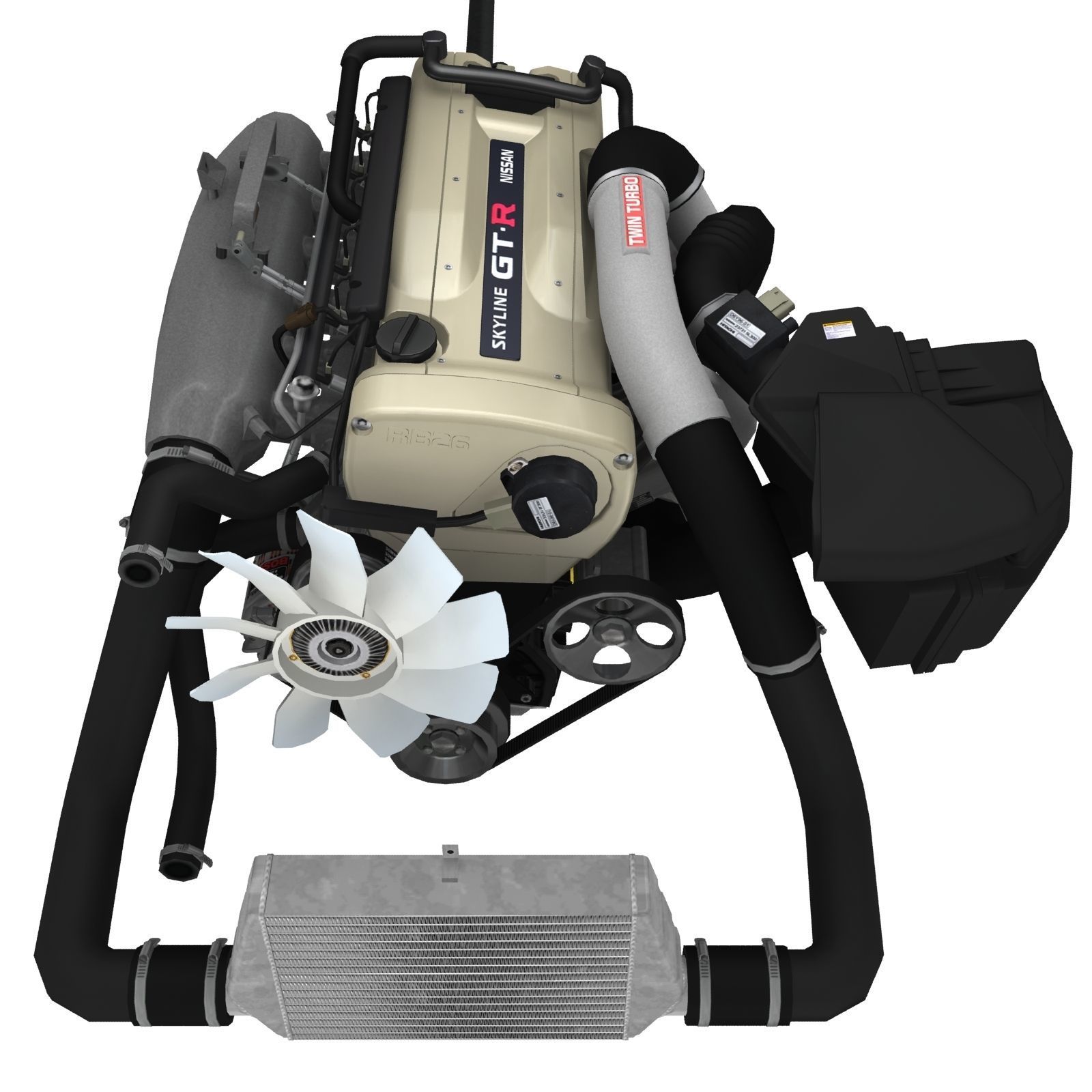 3D model Nissan RB26DETT N1 Spec Nur engine VR / AR / low-poly | CGTrader