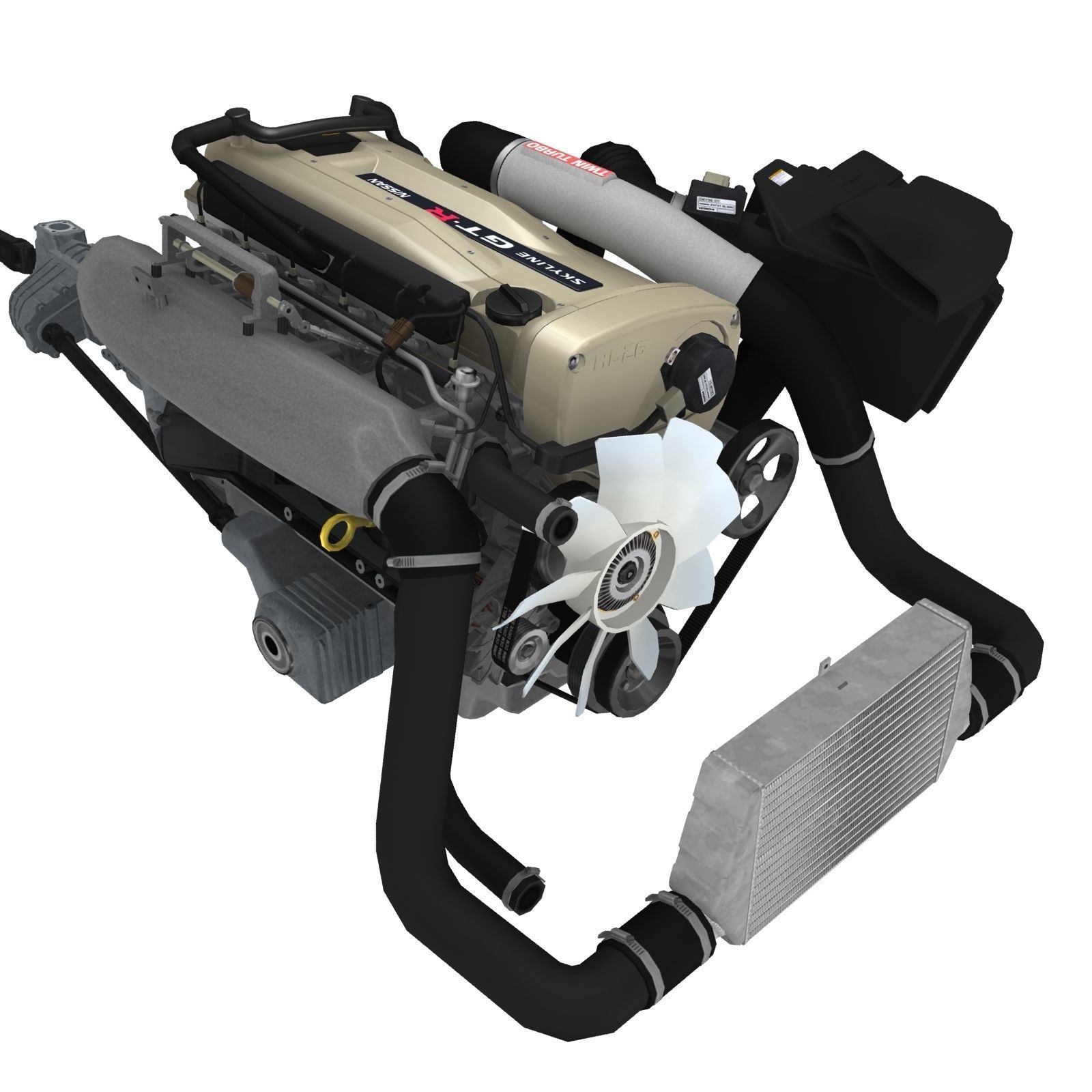 3D model Nissan RB26DETT N1 Spec Nur engine VR / AR / low-poly | CGTrader